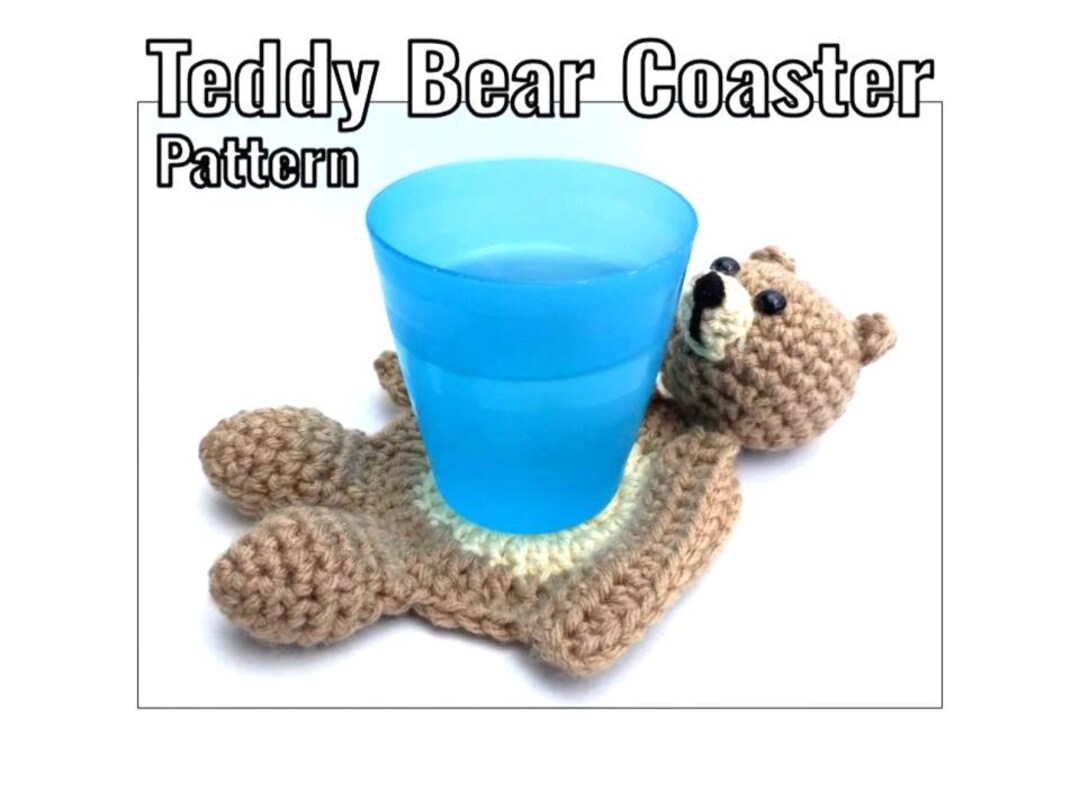 Crochet Teddy Bear Coaster Pattern - Animal Coaster - PDF Instructions ...