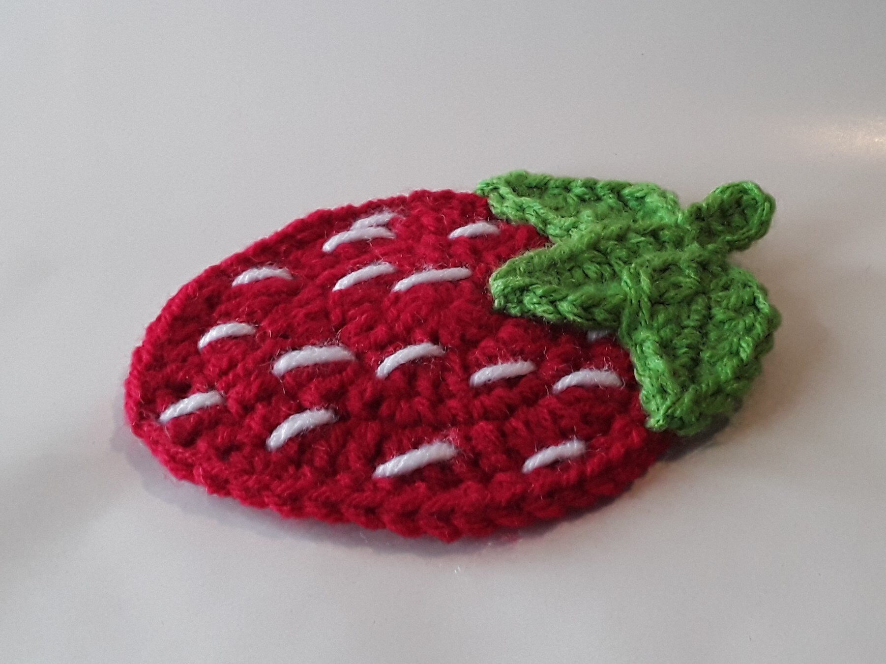 Crochet Strawberry Coaster Pattern PDF - Etsy