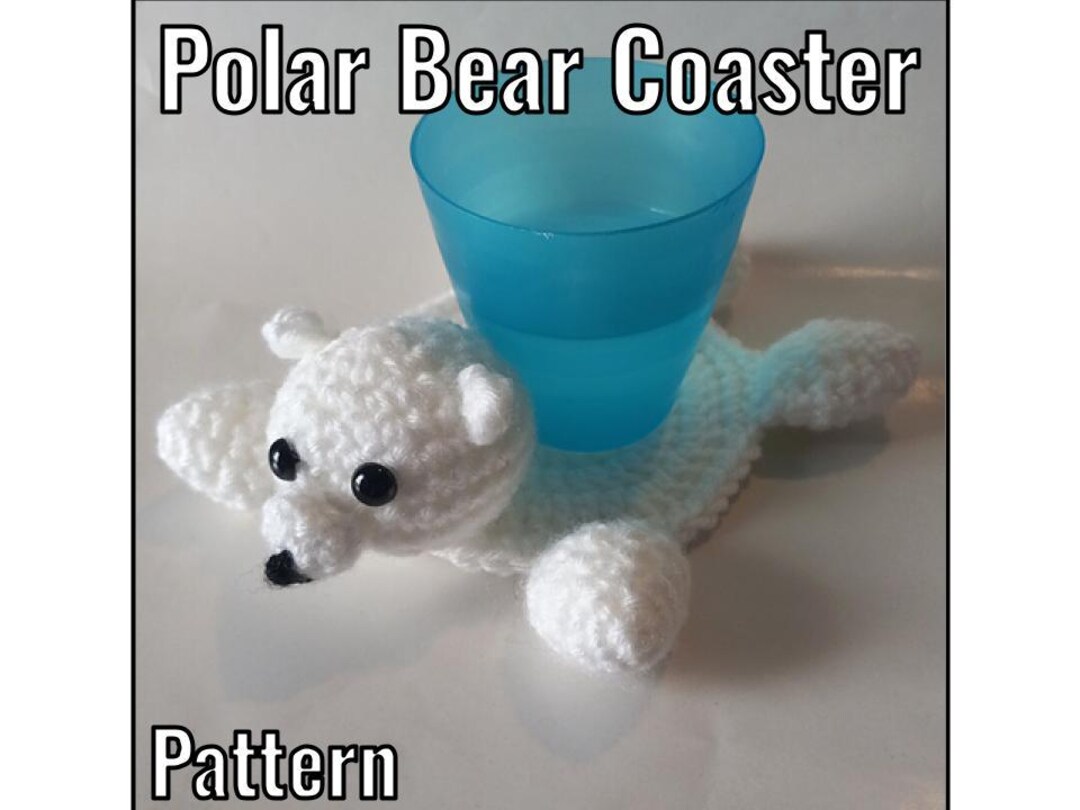 Crochet Polar Bear Coaster Pattern - PDF Instructions Only - Etsy