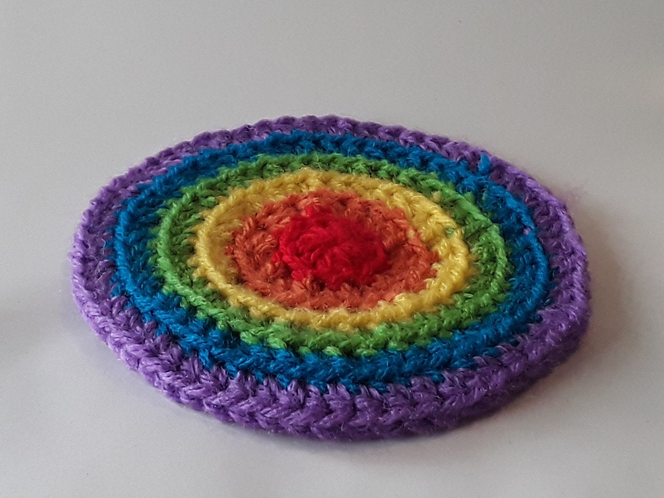 Crochet Rainbow Coaster Pattern PDF - Etsy