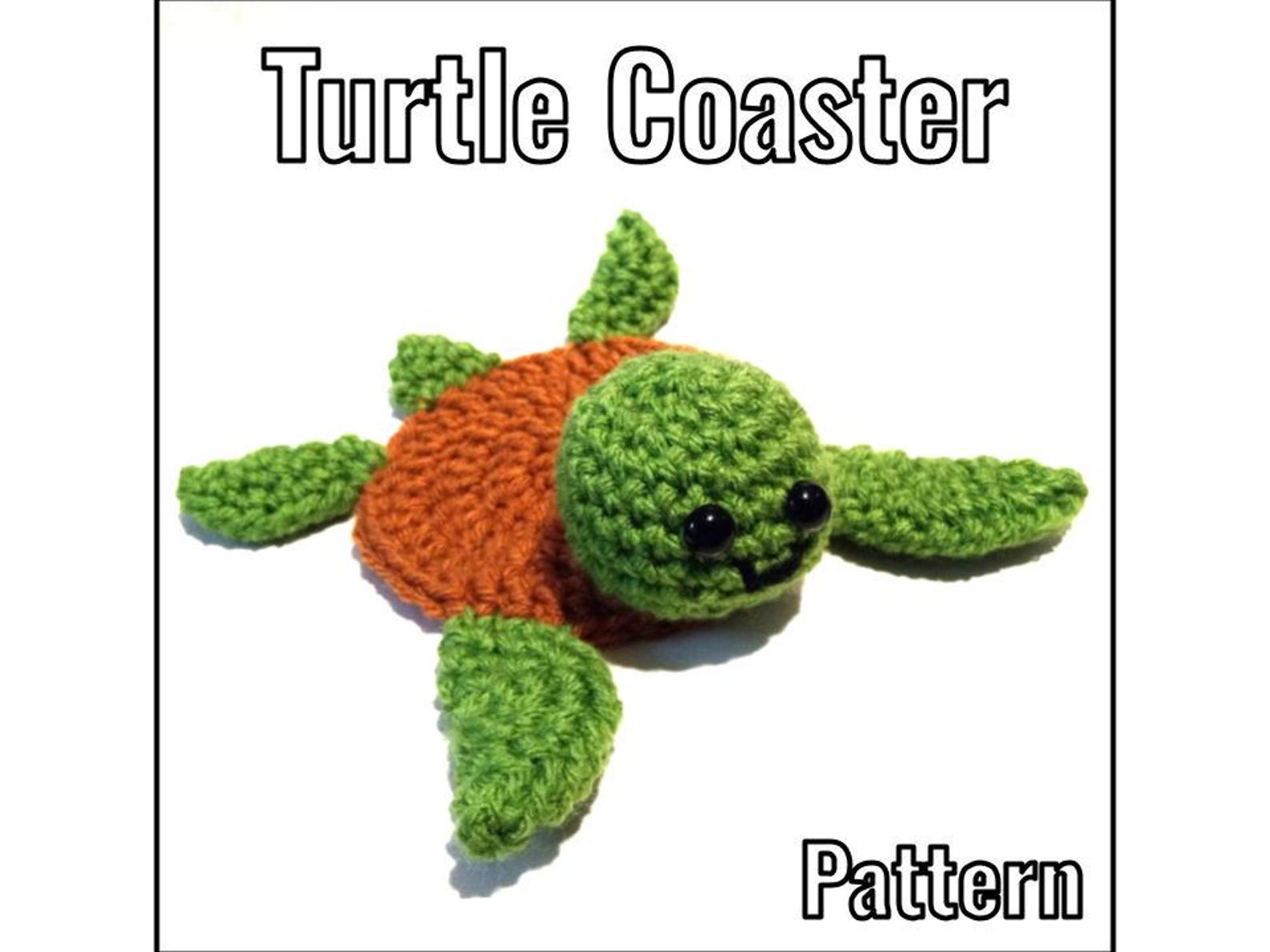 Crochet Turtle Coaster Pattern - PDF Instructions Only - Etsy