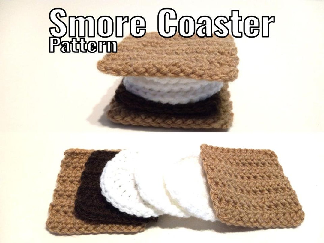 No Sew - Crochet Smore Coaster Pattern - PDF Instructions Only - Etsy