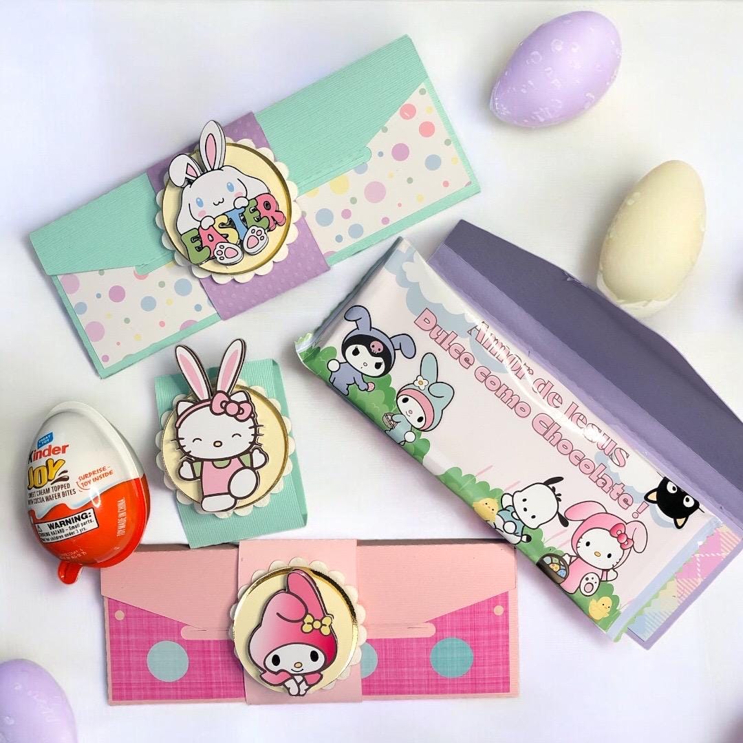 Easter Cake Topper + Egg Boxes + Envelopes + Pringle Hershey Bag. Ideal ...