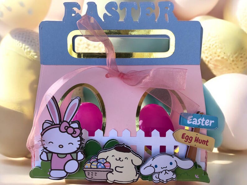 Easter Cake Topper + Egg Boxes + Envelopes + Pringle Hershey Bag. Ideal ...