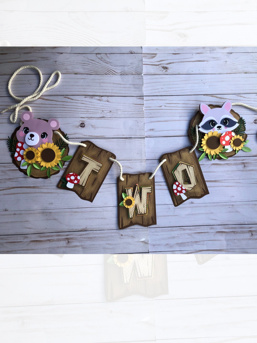 Woodland Animals Banner Greenery Woodland Baby Shower Banner Woodland ...