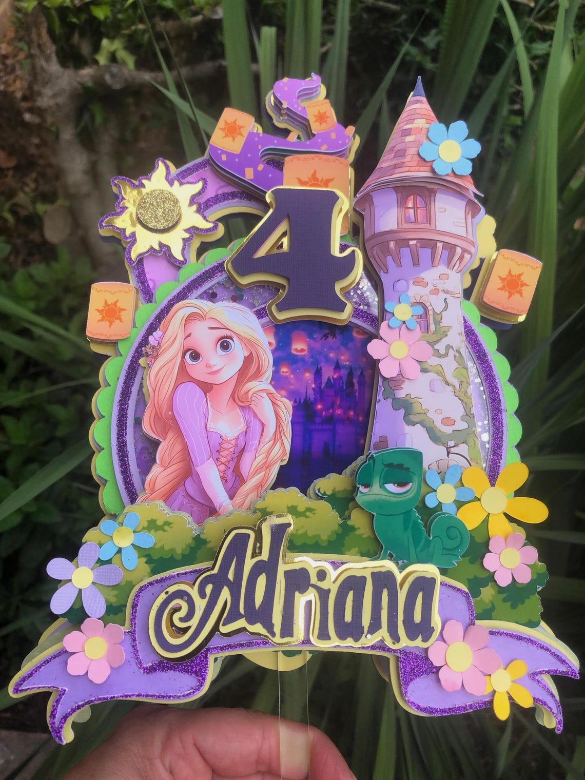 Personalized Rapunzel Cake Topper | Tangled Cake Decoration | Tangled ...