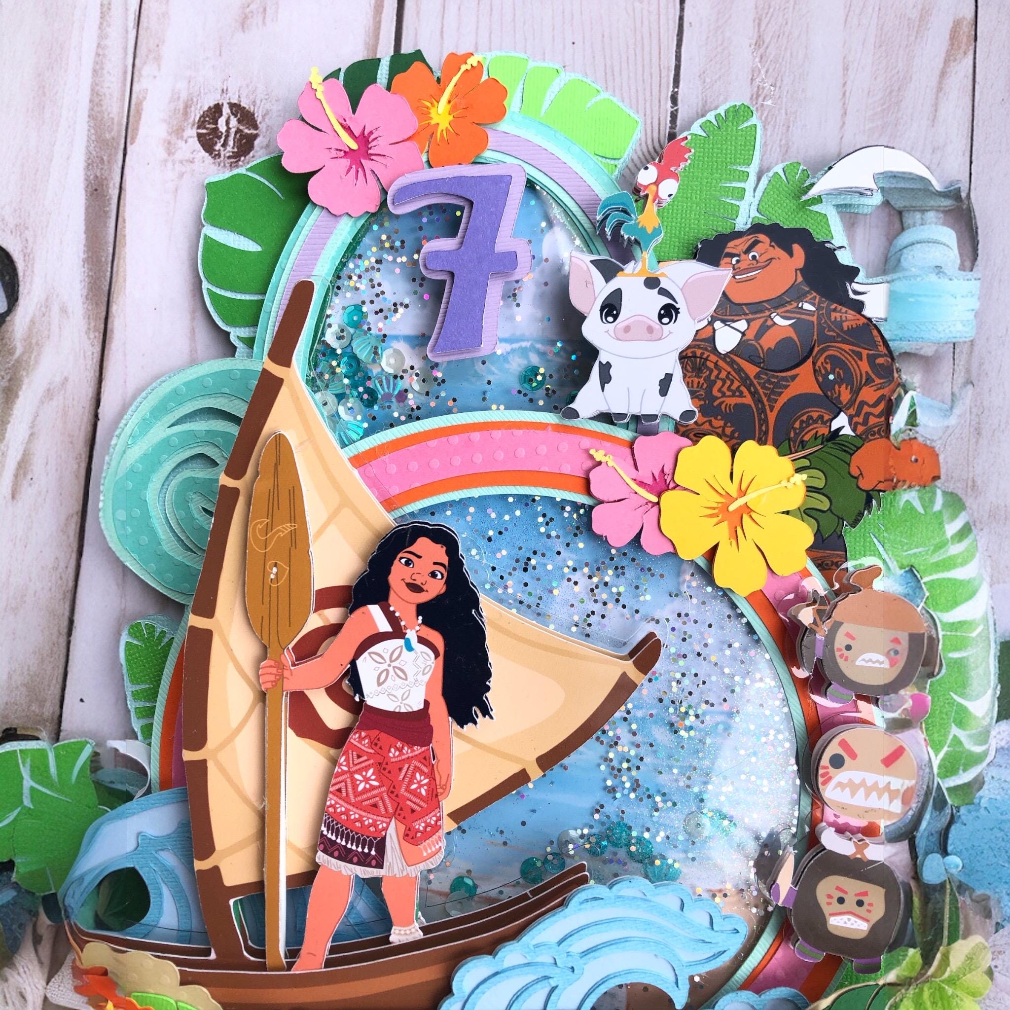 Personalized Moana Cake Topper – Cake Decoration With Shaker Effect and ...