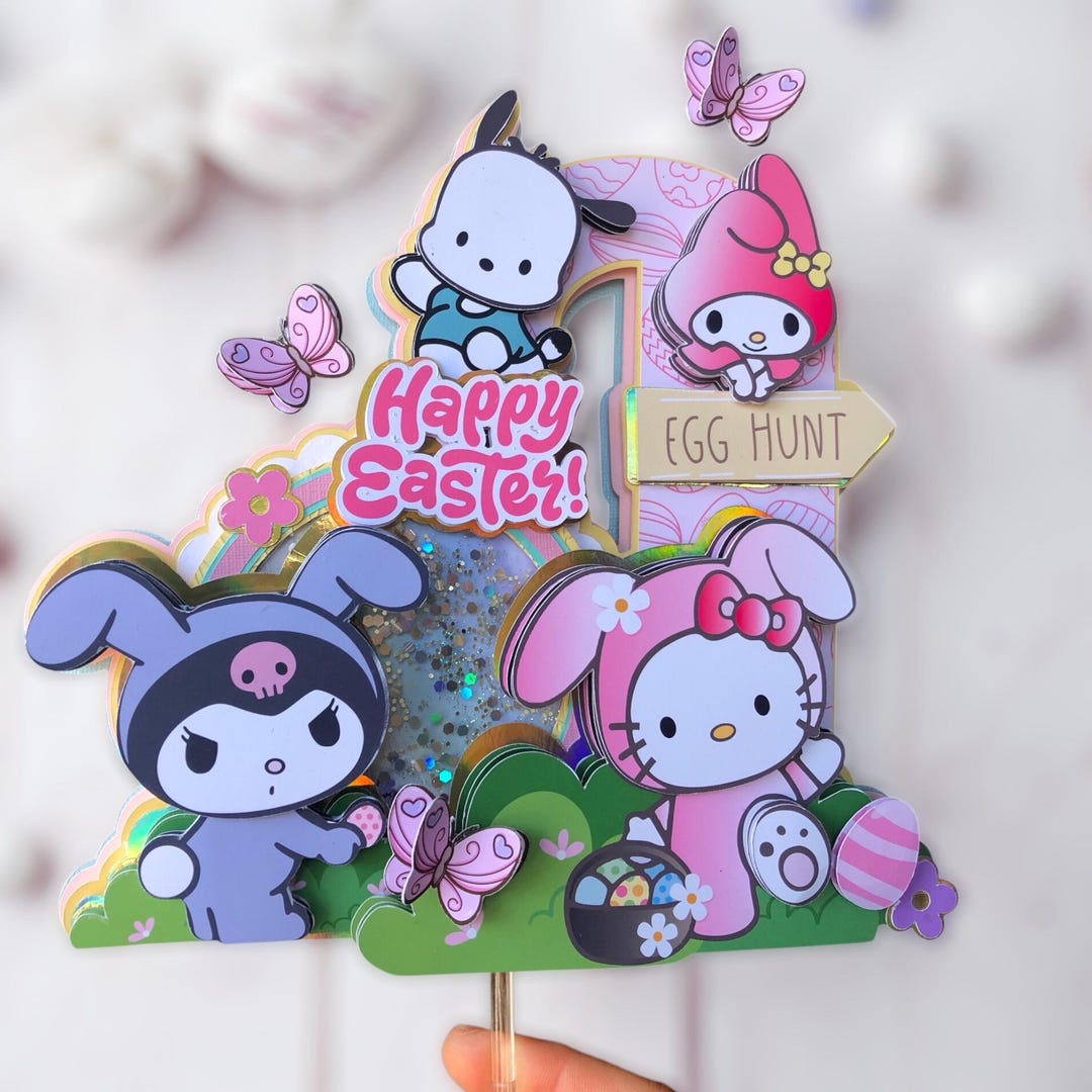Easter Cake Topper + Egg Boxes + Envelopes + Pringle Hershey Bag. Ideal ...