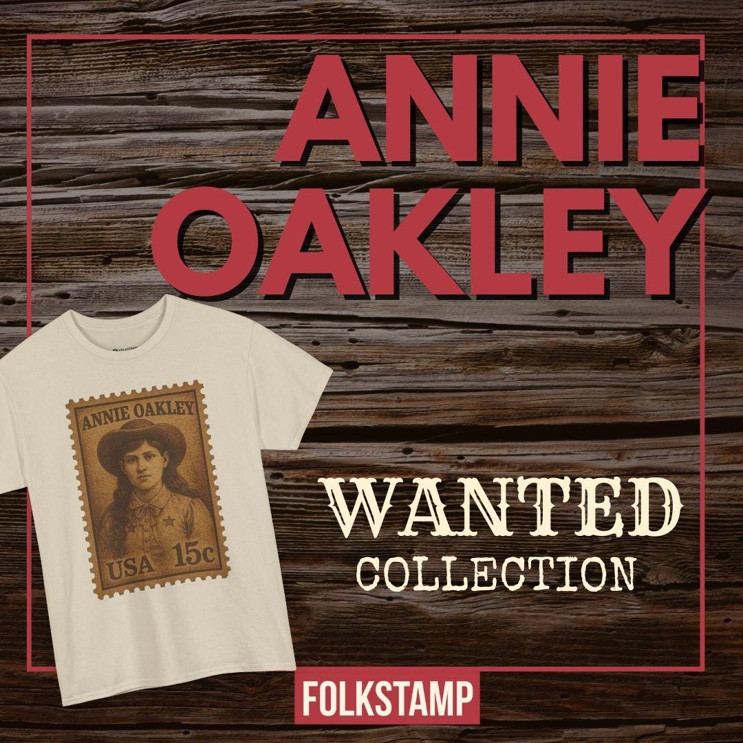 Annie Oakley Vintage Tee, Western Folklore T-shirt, Vintage Stamp ...