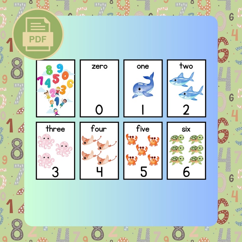 Learning Numbers and Coloring for Kids PDF, Digital Montessori ...