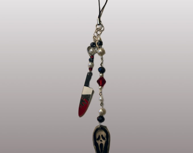 Scream Ghost Face Phone Charm - Etsy