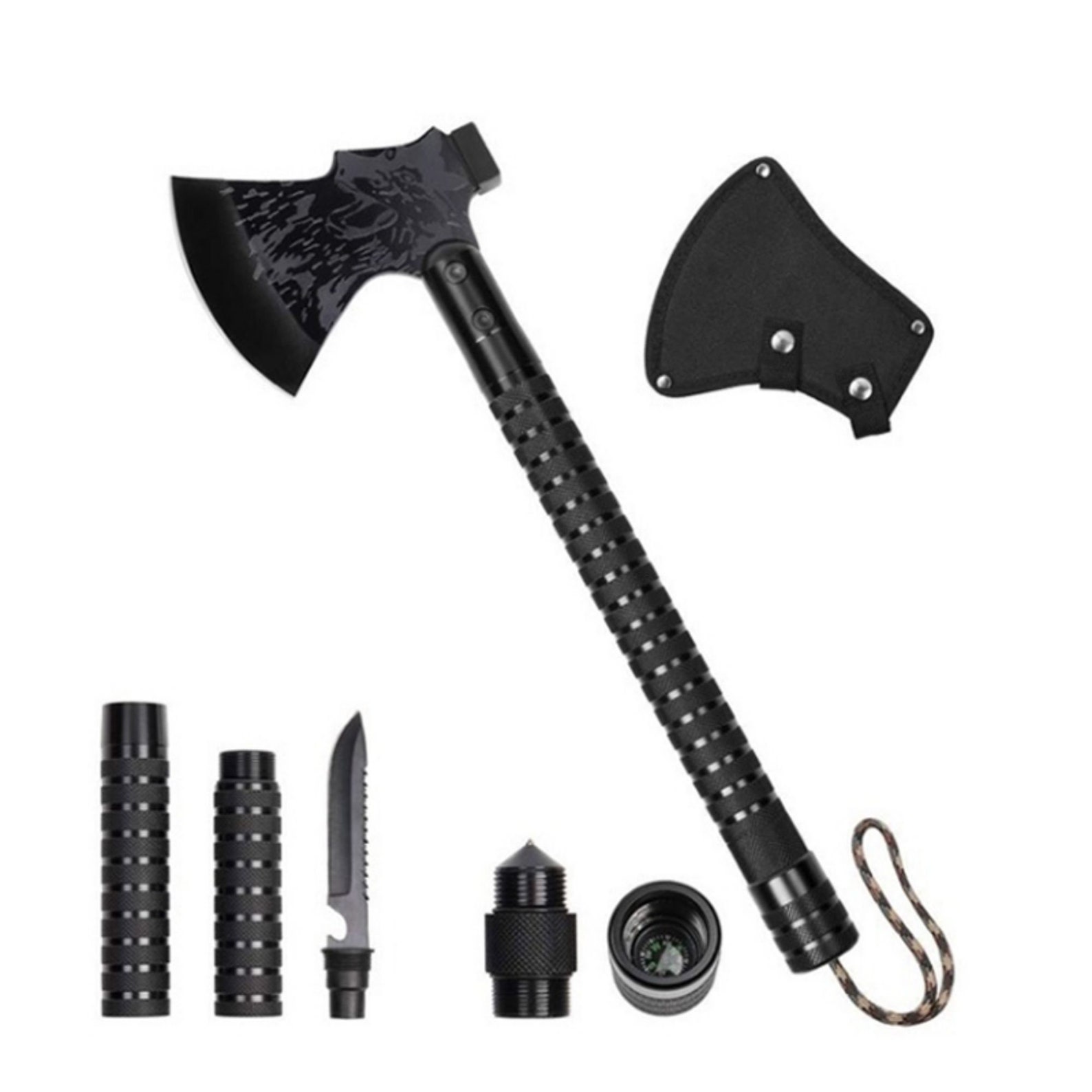Foldable Tactical Axe Multi Tool Kit Emergency Gear Tourist Axe ...
