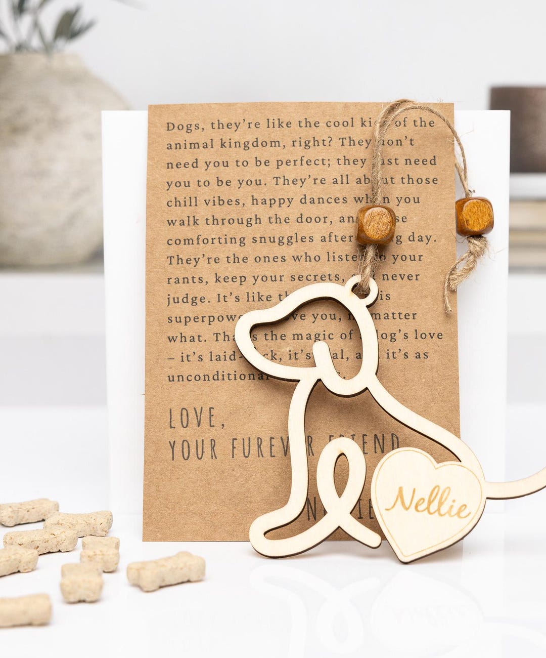 Personalized Wooden Dog Ornament Custom Pet Memorial Gift Dog Lover ...