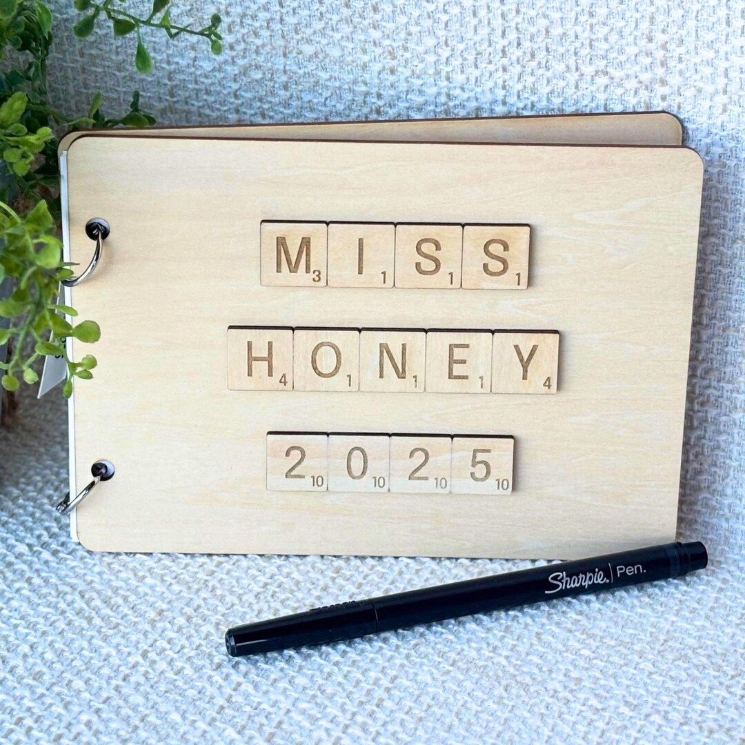 Teacher Retirement Memory Book Party Decor Retirement Keepsake Scrabble ...
