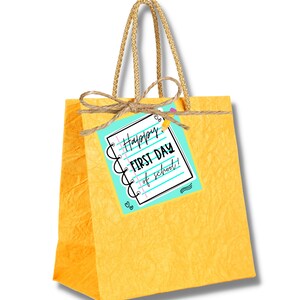 Happy First Day of School Tag Printable Back to School Tag Cookie or ...