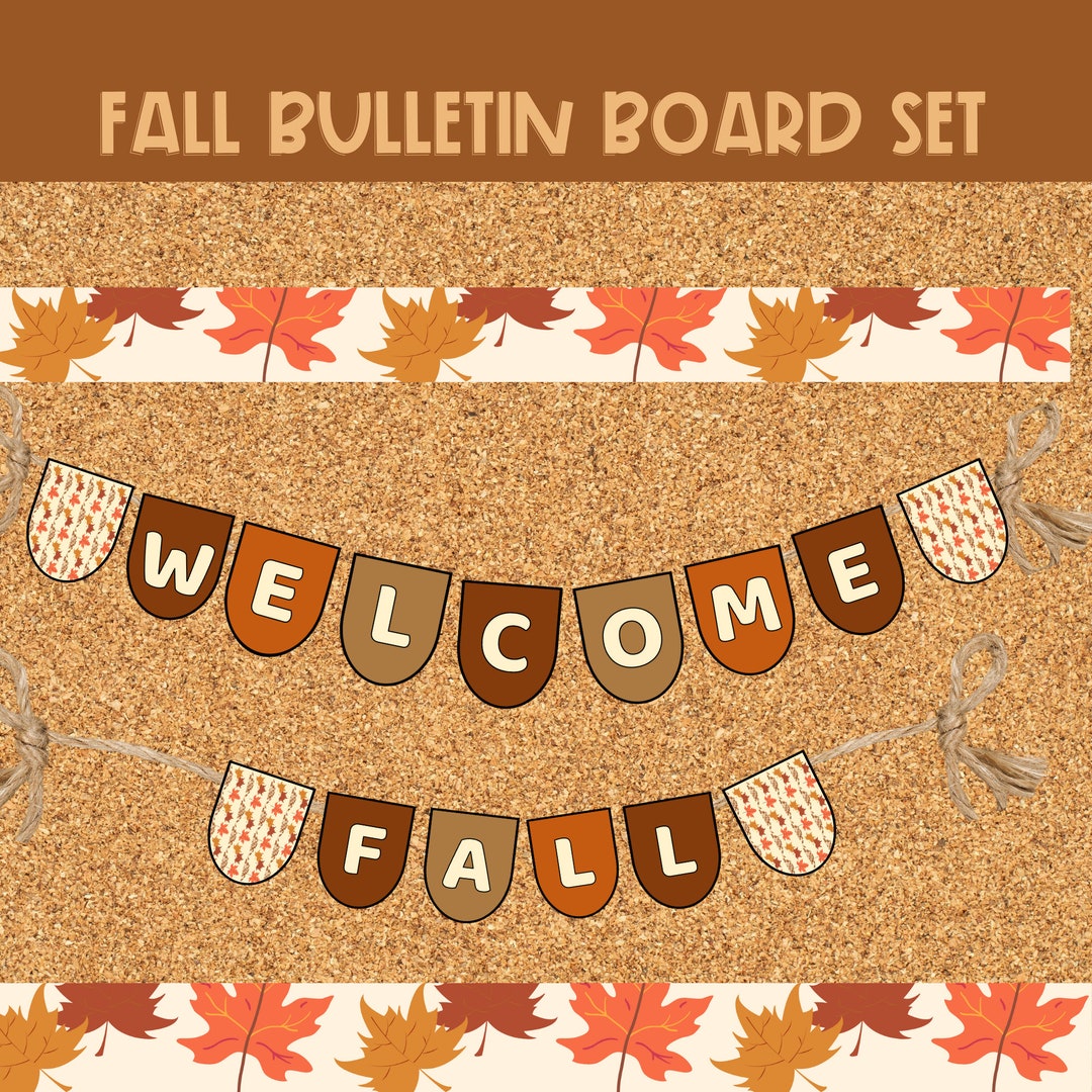 Fall Bulletin Board Kit Classroom Decor Fall Printable Banner Home ...