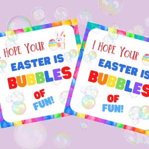 Easter Gift Tag for Kids Basket Stuffer Classmate Gift Bubble Gift Non ...