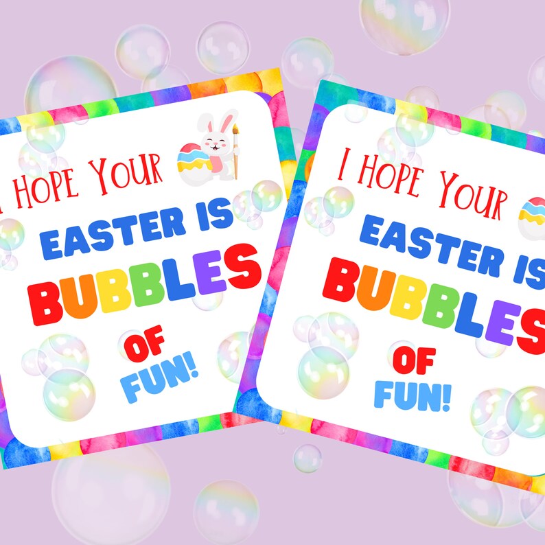Easter Gift Tag for Kids Basket Stuffer Classmate Gift Bubble Gift Non ...