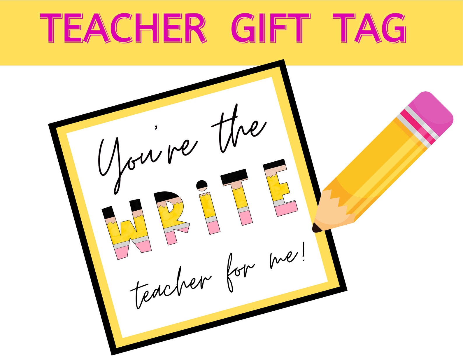 Back to School Teacher Gift Tag Printable Cookie Tag Meet the Teacher ...