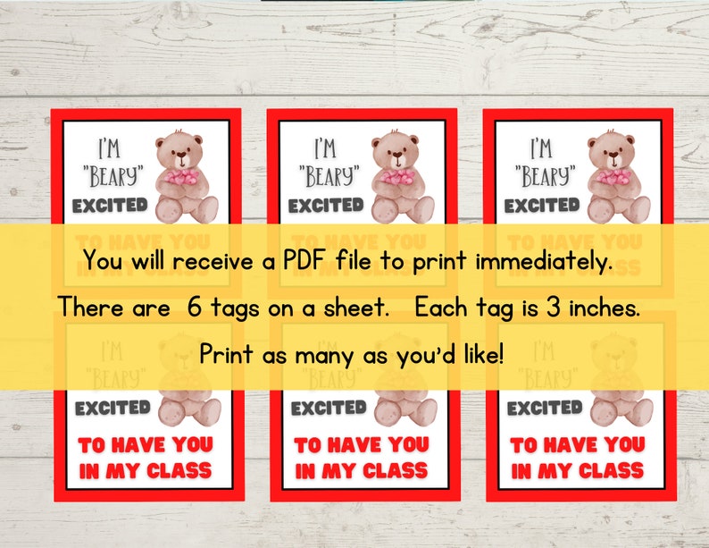 Welcome Back to School Treat Tag to Students From Teacher - Etsy