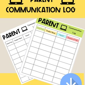 Parent Communication Log / Contact Form Teacher Call Log - Etsy