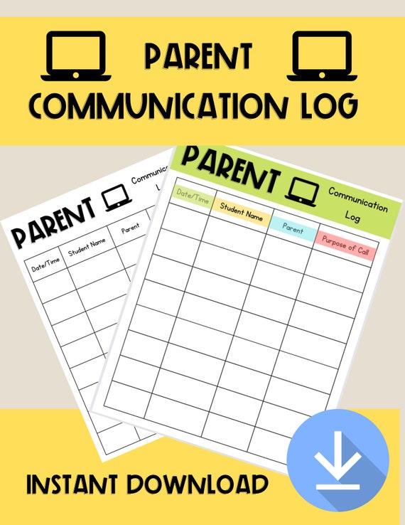 Parent Communication Log / Contact Form Teacher Call Log - Etsy