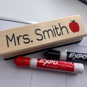 Personalized Teacher White Board Eraser Teacher Appreciation Thank You ...