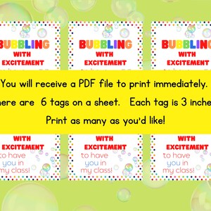 First Day of School Gift Tag for Students From Teacher Back to School ...