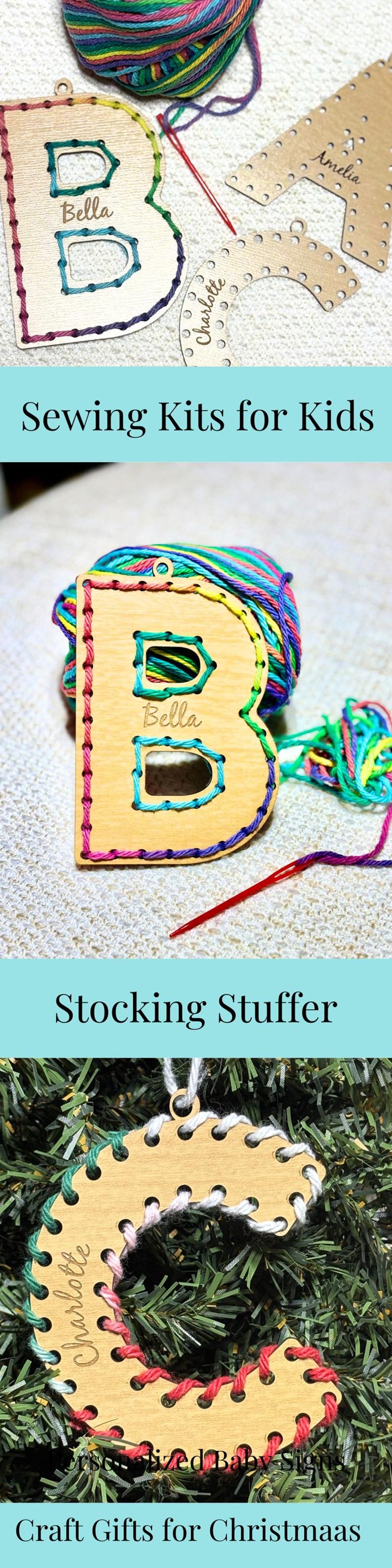 Personalized Craft Kit for Kids Sewing Gift Idea for Children Party ...