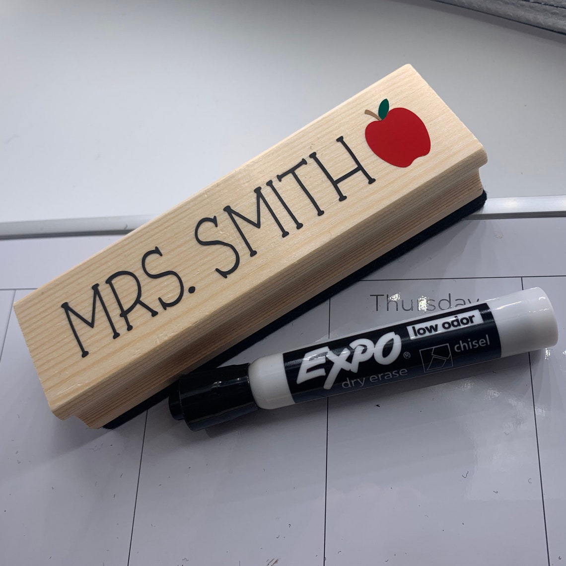 Personalized Teacher White Board Eraser Teacher Appreciation Thank You ...