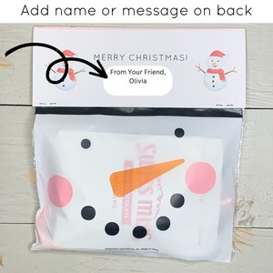 Snowman Soup Label Hot Cocoa Printable Hot Chocolate Christmas Gift ...