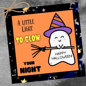 Printable A Little Light to Glow Your Night. Glow Stick Cards for ...