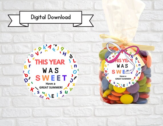 Printable Treat Bag Tag for Students Classmates Friends and | Etsy