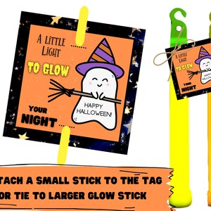 Printable A Little Light to Glow Your Night. Glow Stick Cards for ...