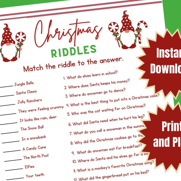 Kids Christmas Game - Etsy