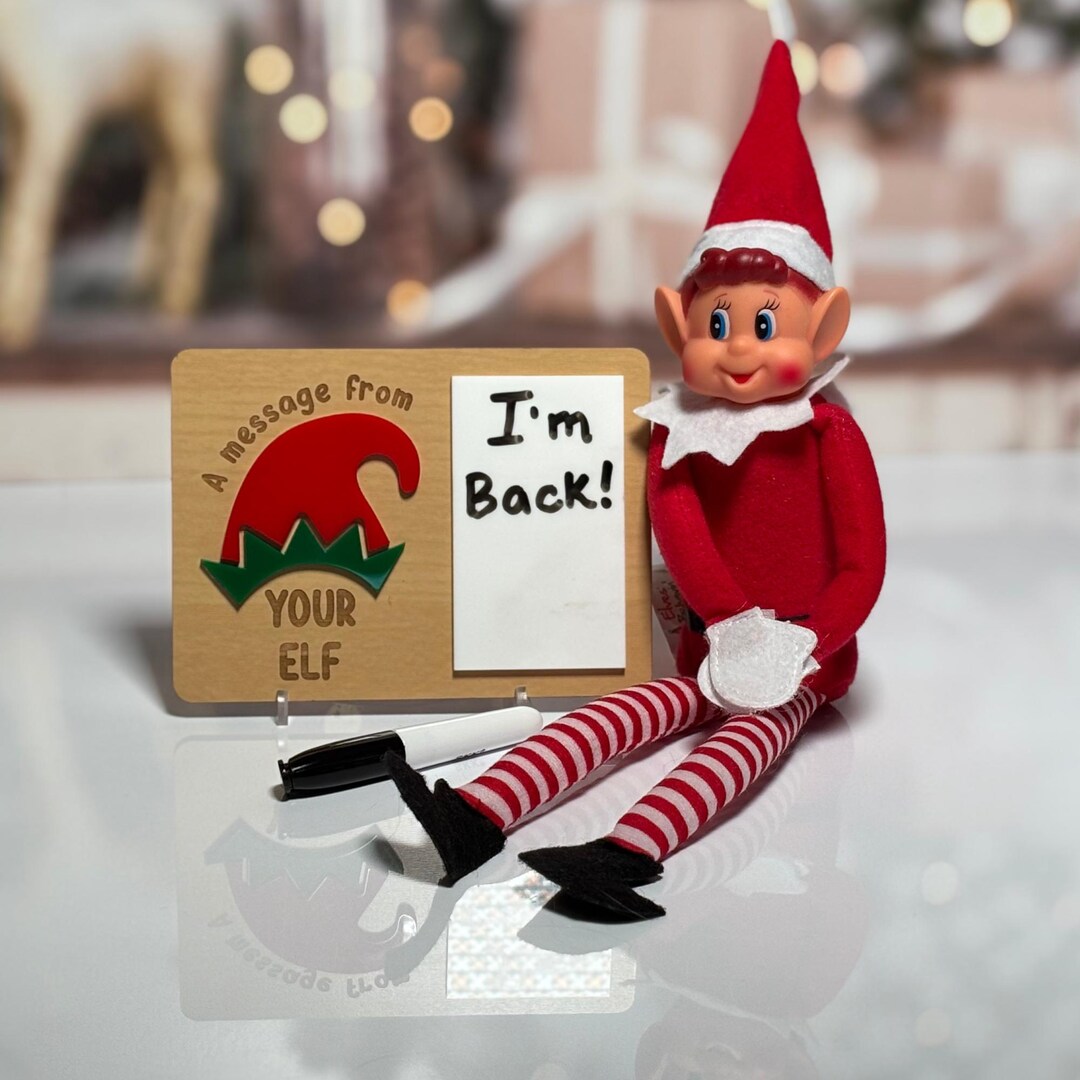 Elf Sign Elf Return Message Board Funny Christmas Elf Prop Elf Arrival ...