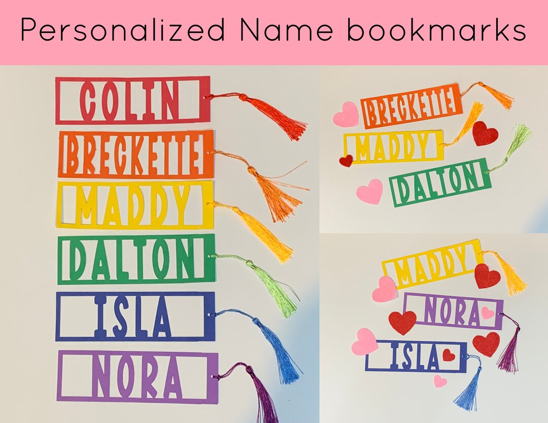 Personalized Name Bookmarks Booklover Gift Custom Made - Etsy