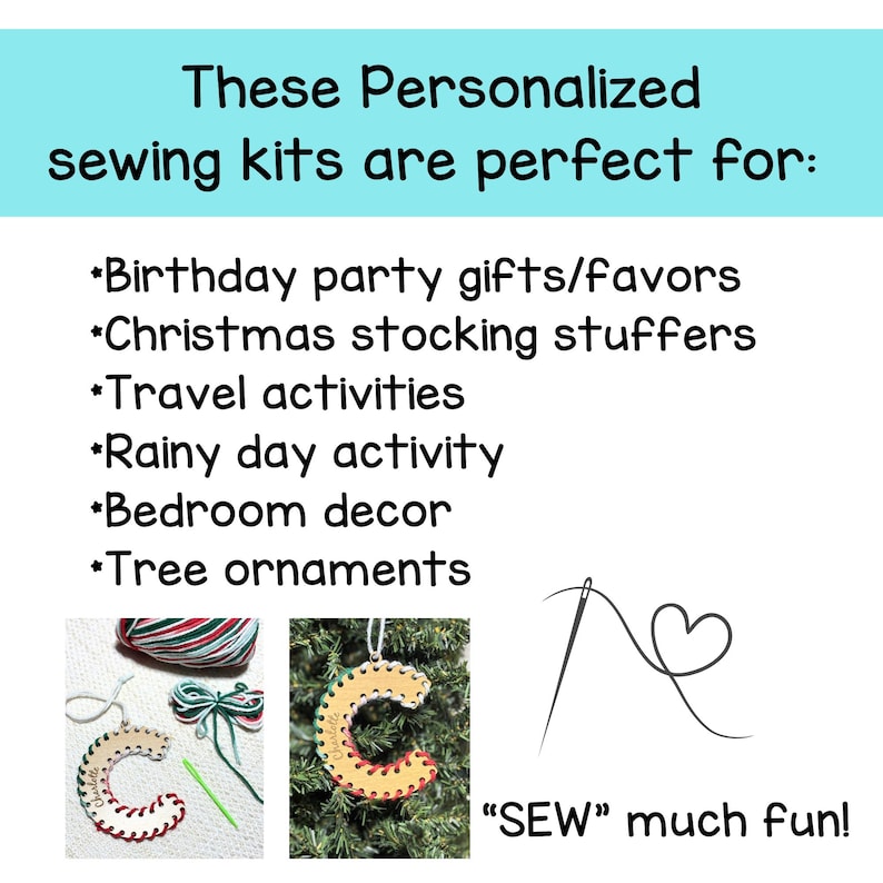 Personalized Craft Kit for Kids Sewing Gift Idea for Children Party ...