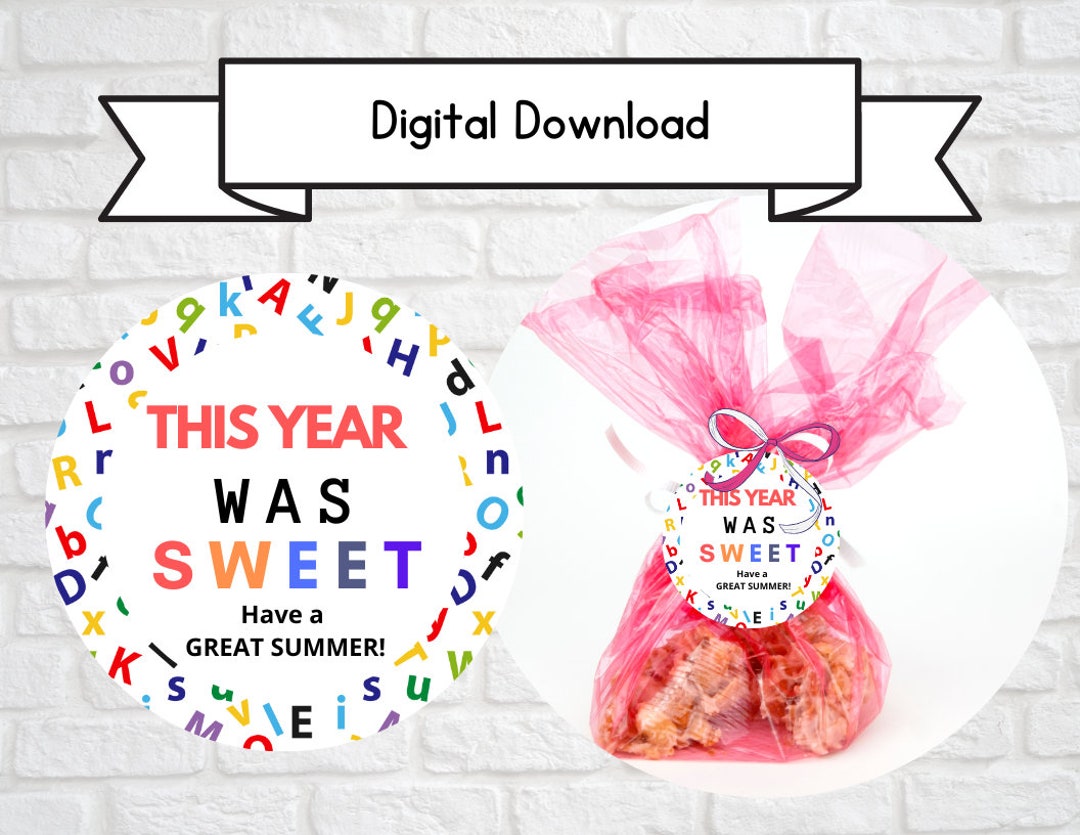 Printable Treat Bag Tag for Students Classmates Friends and Coworkers ...