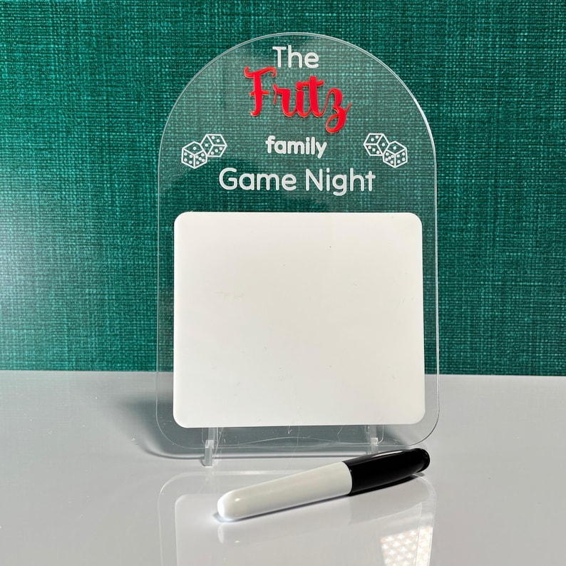 Game Night Scoreboard Family Game Score Tracker Board Game Accessory ...