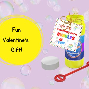 Valentine's Day Printable Bubble Tag Bubbles of Fun Valentine Class ...