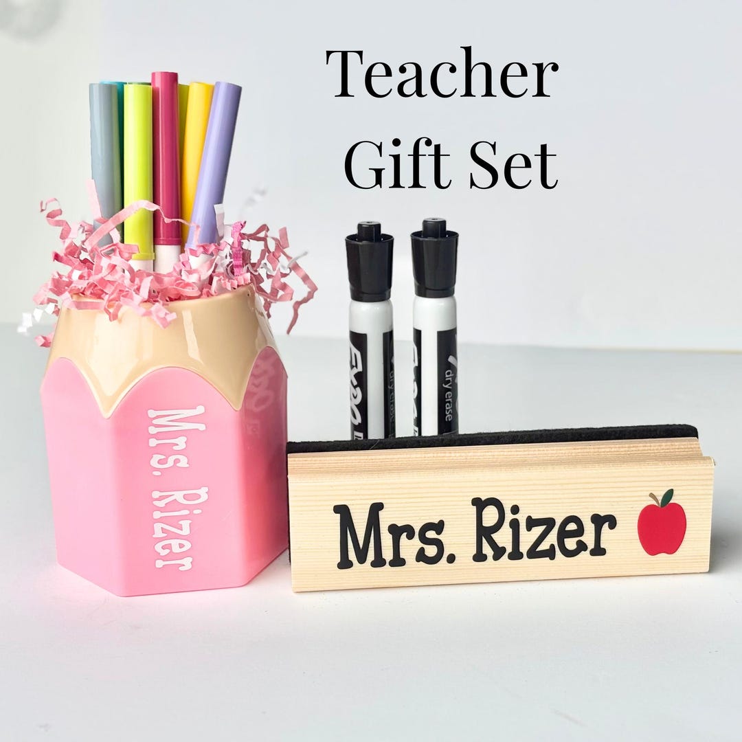 Personalized Teacher Gift Set Whiteboard Eraser Back to School Teacher ...
