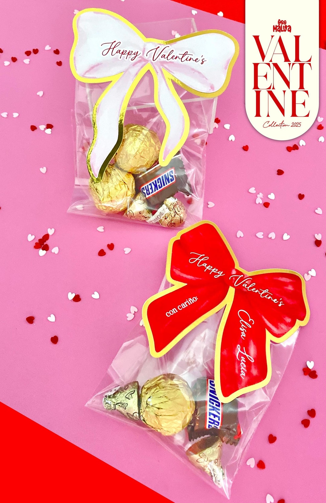 Moño San Valentin, tarjeta, bow tag - Etsy México