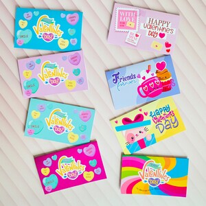 Candy cards, tarjetas para san valentin, tags imprimibles - Etsy México