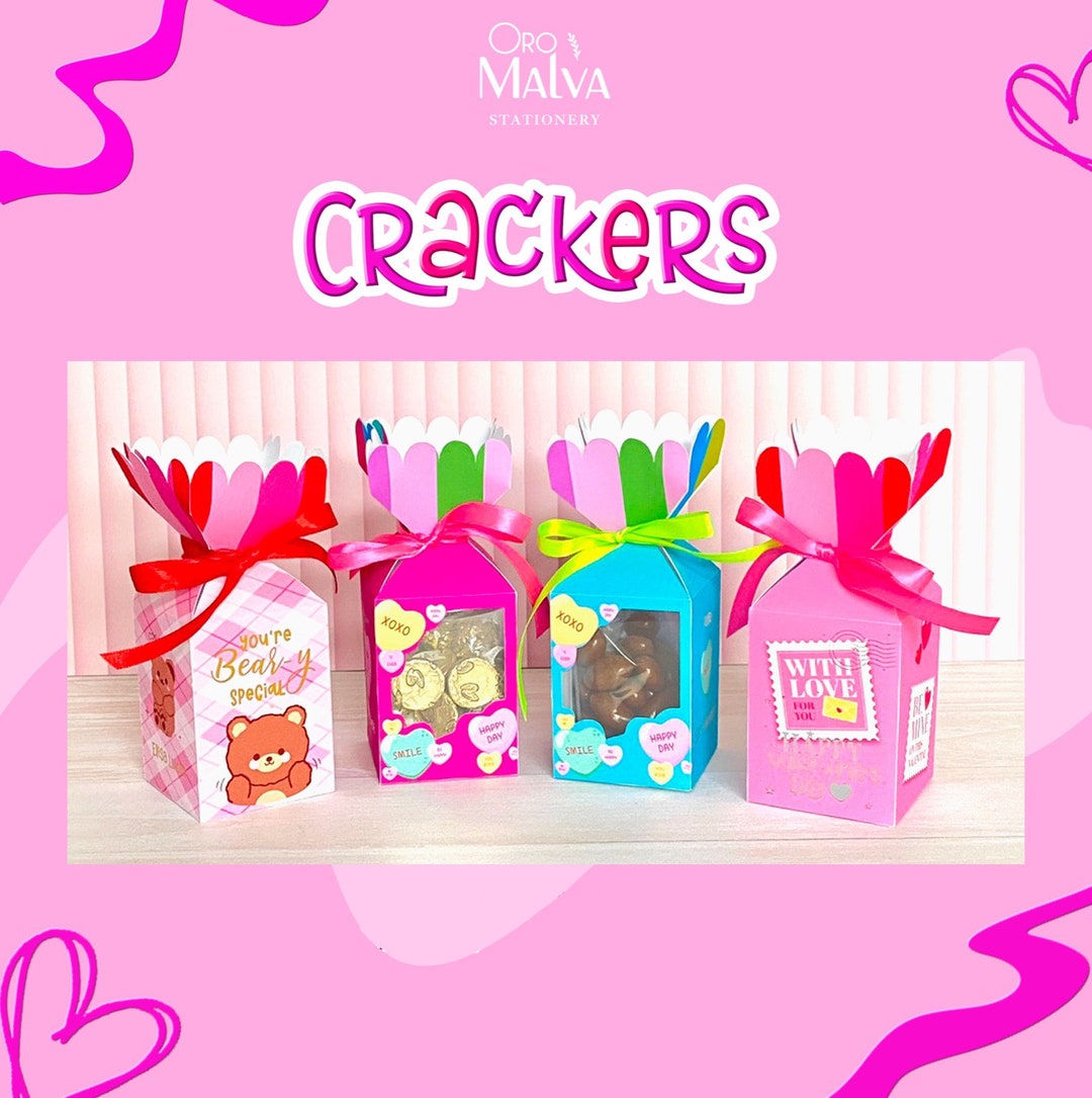 4 Cracker Designs for Valentine's Day, Valentine's Day, Candy Box ...