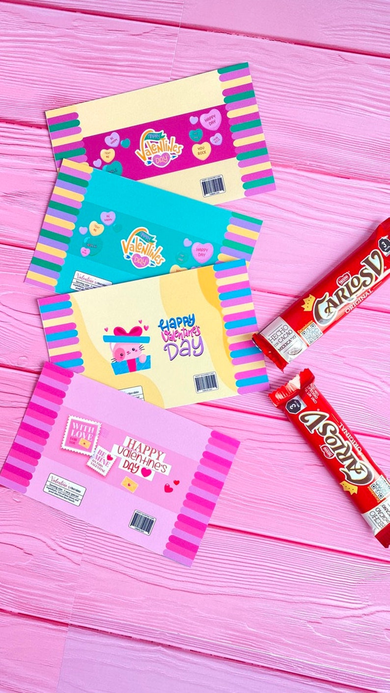 Carlos V Style Chocolate Wrappers With a Valentine's Day Theme ...