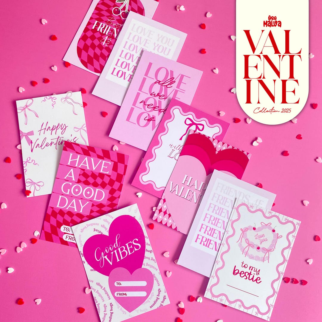 Tarjetas imprimibles con temática de San Valentin + PAPELES DIGITALES ...