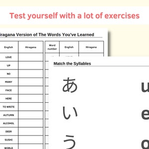 Japanese Hiragana Practice Sheet for Beginners - Etsy