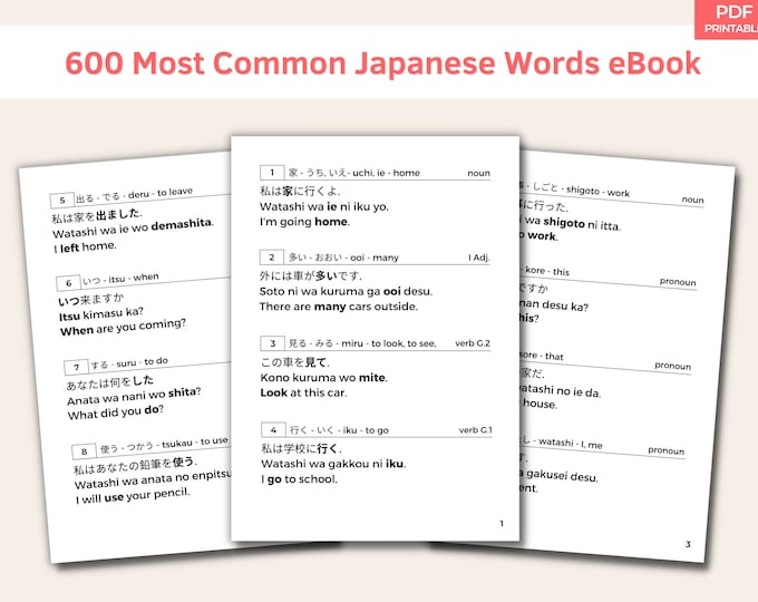 Japanese Color Flashcards, Printable PDF Cards, Instant Download Cards ...