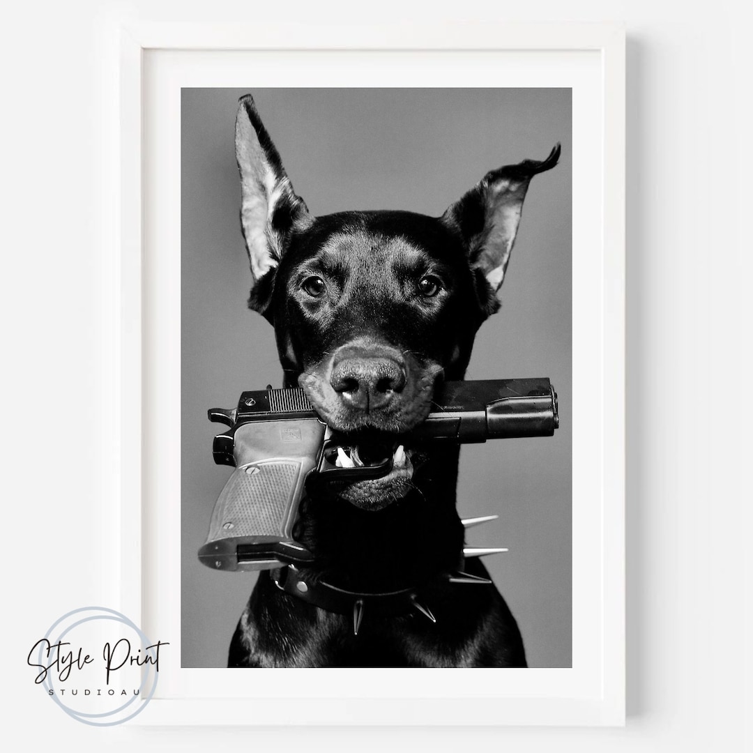 Black and White K9 Wall Art Poster - Etsy